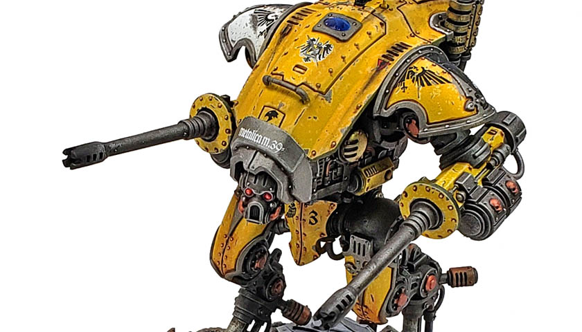 Citadel’s Armiger Helverin: A Brave Yellow Fellow – Jon Bius Scale Models